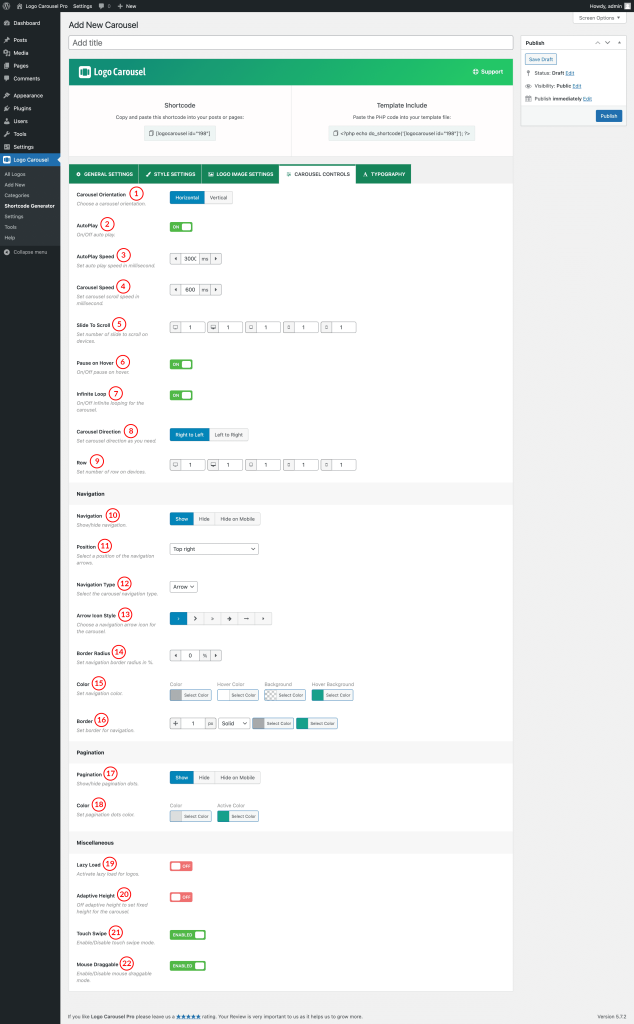 Carousel Controls - ShapedPlugin Docs