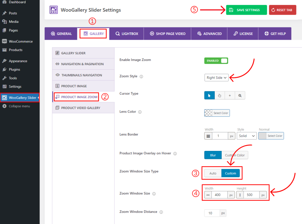 How To Adjust The Zoom Window Size for Product Images - ShapedPlugin Docs
