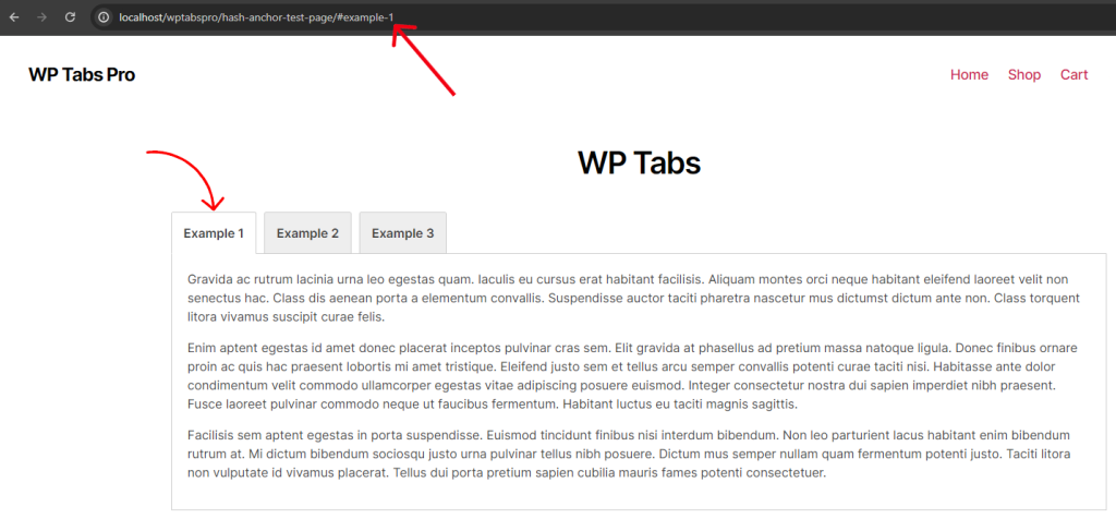 How To Use Hash Anchor As Tab Title With Wp Tabs Pro Plugin Shapedplugin Docs